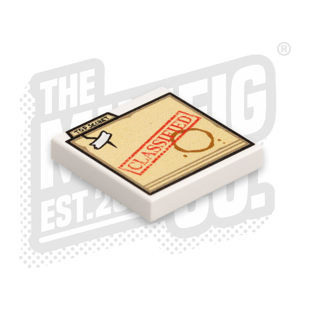 Top Secret Stained Folder Tile (2x2)