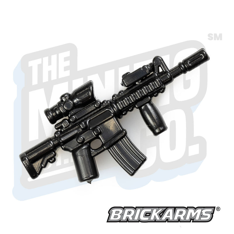 M4 Army ACOG w/PEQ (Black) | The Minifig Co.